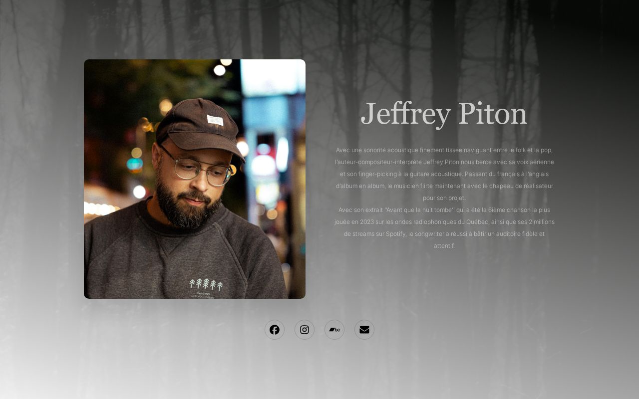 Jeffrey Piton - site web officiel